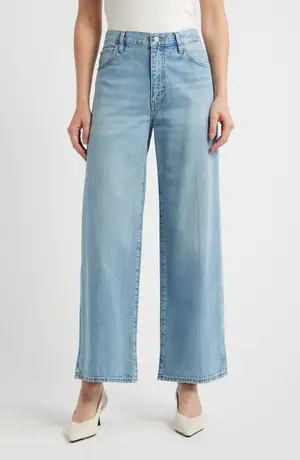 FRAME The Pixie Off Duty Stroll High Waist Relaxed Straight Leg Jeans - Frey