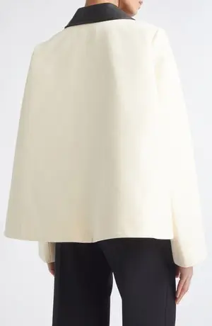 Altuzarra Harburg Double-breasted Jacket With Leather Collar - Opal