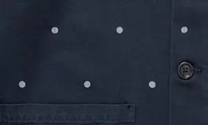 SERVICE WORKS Polka Dot Cotton Canvas Chore Coat - Navy