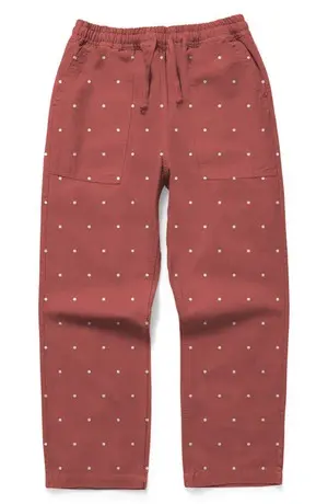 SERVICE WORKS Polka Dot Cotton Canvas Drawstring Chef Pants - Clay