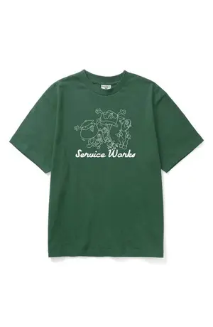 SERVICE WORKS Pots & Pans Graphic T-shirt - Forest