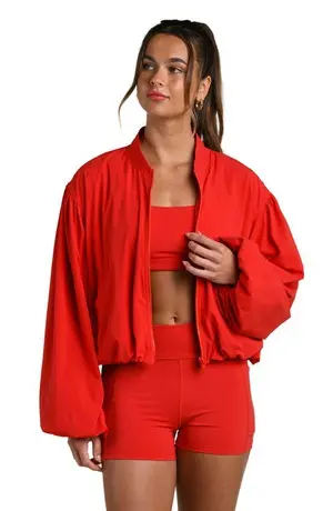 La Blanca Bishop Sleeve Bomber Jacket