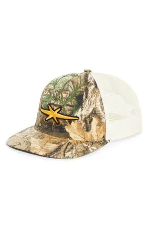 PHIPPS Star Logo Embroidered Soft Body Snapback Trucker Cap - Camo