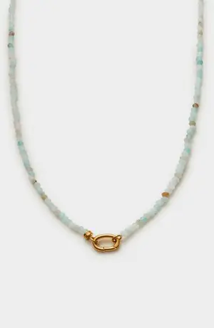 KATIE LOXTON Amazonite Necklace - Gold