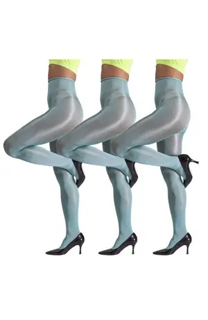 LECHERY® 5-pack Glossy Semi-opaque Tights - Green