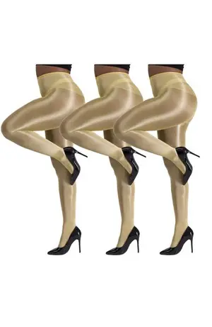 LECHERY® 5-pack Glossy Semi-opaque Tights - Yellow