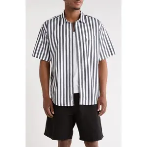 Carhartt Work In Progress Royce Stripe Short Sleeve Button-up Shirt - Royce Stripe/graphite/white