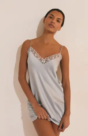 ETAM Naeve Lace Trim Satin Chemise