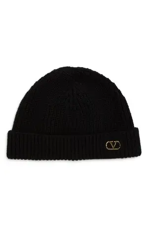 Valentino Garavani Valentino Cashmere Beanie Black