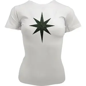 MADISON MAISON Plain Star T-shirt - White-emerald