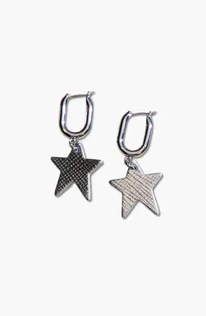 NICKEL & SUEDE Nickel & Suede Tate Earrings Silver Leaf