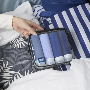 LANDS' END 3-piece Travel Bottle Set With Zippered Bag