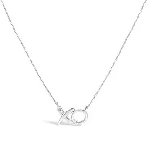 HAUS OF BRILLIANCE Sterling Diamond Accent Xo Pendant Necklace - Silver