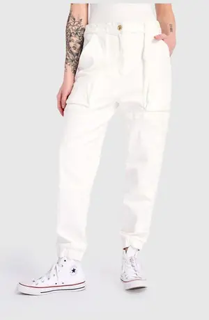 Alembika Cargo Jogger Pants - White