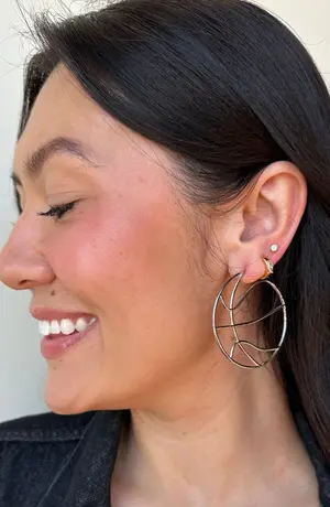 NICKEL & SUEDE Basketball Hoops Earrings