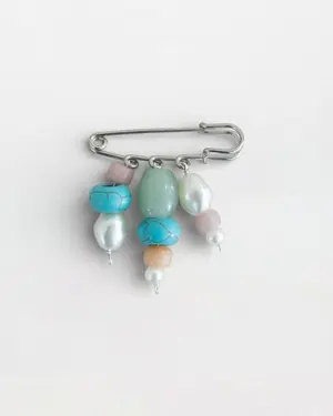 BY LILLA By Lilla Moonkiss Brooch With Pearls And Silver-Tone Accents Silver