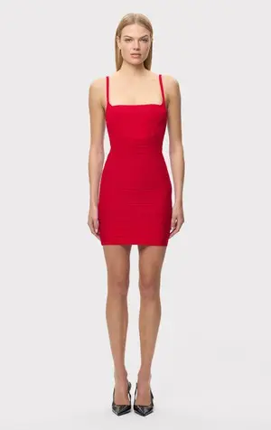 Herve Leger Archive-inspired Bandage Mini Dress - Chili