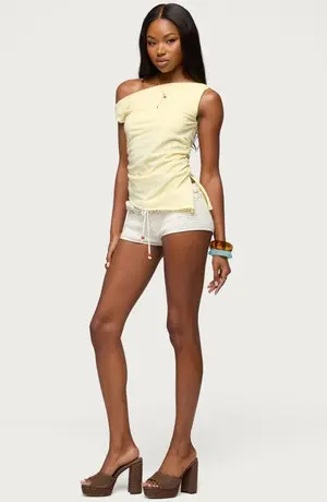 EDIKTED Ruched One-shoulder Tank