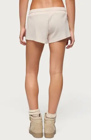 EDIKTED Baila Waffle Knit Drawstring Shorts