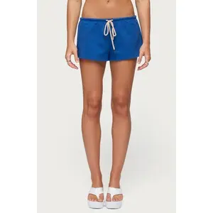 EDIKTED Lynette Cutoff Shorts - Blue