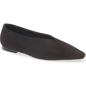 Brunello Cucinelli Suede Wrap Flat - Pepper