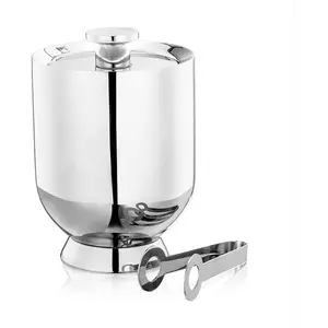 NICK MUNRO Trombone Ice Bucket & Tongs - Silver