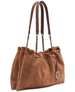 Karl Lagerfeld Paris Amandine Suede Shoulder Bag