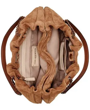 Karl Lagerfeld Paris Amandine Suede Shoulder Bag