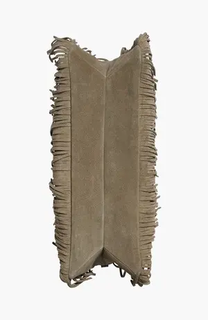 Donna Karan New York Suede Fringe Shoulder Bag