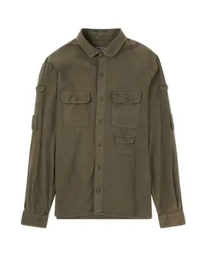 AMUNDSEN Traveller's Linen Shirt - Olive