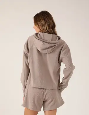 GLYDER Valley Cropped Hoodie - Latte