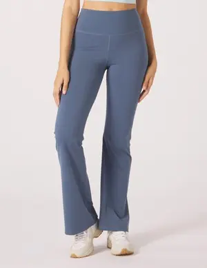 GLYDER Sultry Flare Leggings - Washed Blue