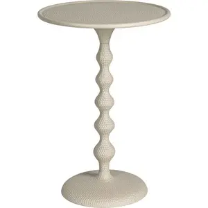 OLIVE GROVE Hammered Table - White