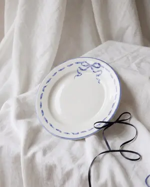 HANKOOK 1943 Ribbon Blue Set Of 2 Plates - Stitch