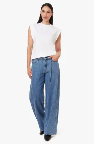 Habitual Brynn Belted High Waist Ankle Wide Leg Jeans - Stinson