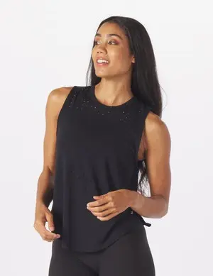 GLYDER Mood Tank Performance Muscle Tank - Black
