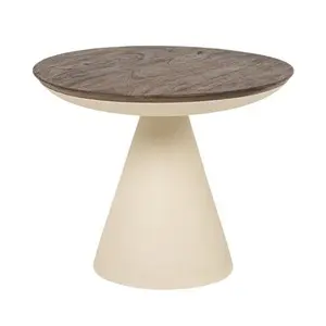 OLIVE GROVE Pedestal Side Table - Cream