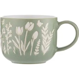 MASON CASH In The Meadow Tulip Mug 13.5oz - Green