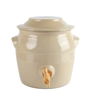 UNE VIE NOMADE Vintage Vinegar Berry Jar With Lid - White - Medium