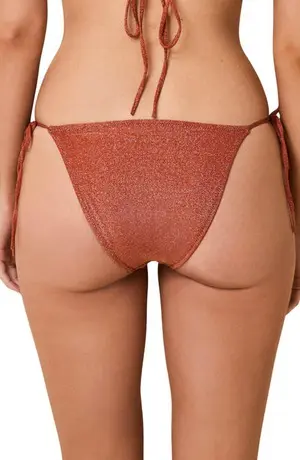 Solid & Striped Iris Glitter Bikini Bottoms - Spice