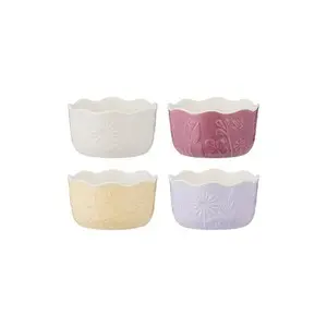 MASON CASH In The Meadow Ramekins With Embossed Floral Design - Multicolor
