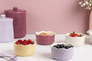 MASON CASH In The Meadow Ramekins With Embossed Floral Design