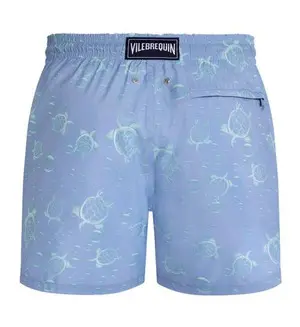Vilebrequin Ultra-light Packable Swim Shorts With Turtle Print