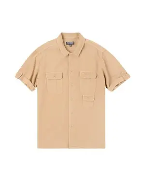 AMUNDSEN Traveller's Linen Ss - Khaki