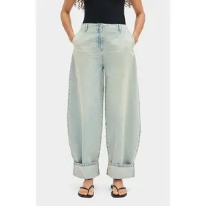 ALIGNE Christina Cuffed Barrel Leg Jeans