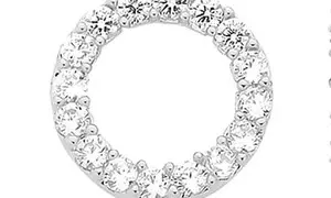 Estée Lauder Cubic Zirconia Circle Stud Earrings