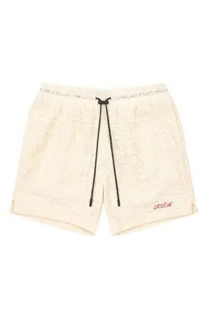 RtA RtA Clyde Pull-On Openwork Shorts Sand Cursive