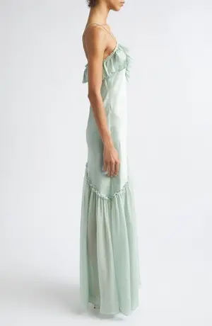 Ulla Johnson Elaria Ruffle Silk Gown