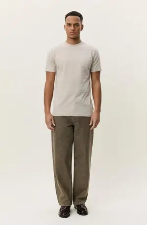LES DEUX Core Organic Cotton T-shirt - Light Sand