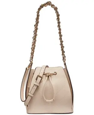 Karl Lagerfeld Paris Fantina Leather Crossbody Bag - Brie
